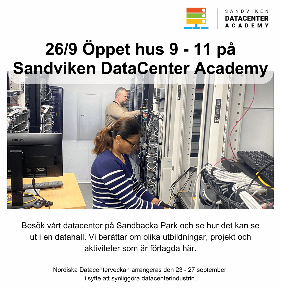 Öppet hus på Sandviken DataCenter Academy – Sandviken DCA